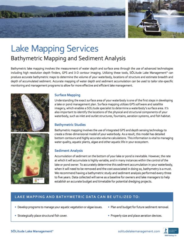 SOLitude Lake and Pond Management Educational One Sheets