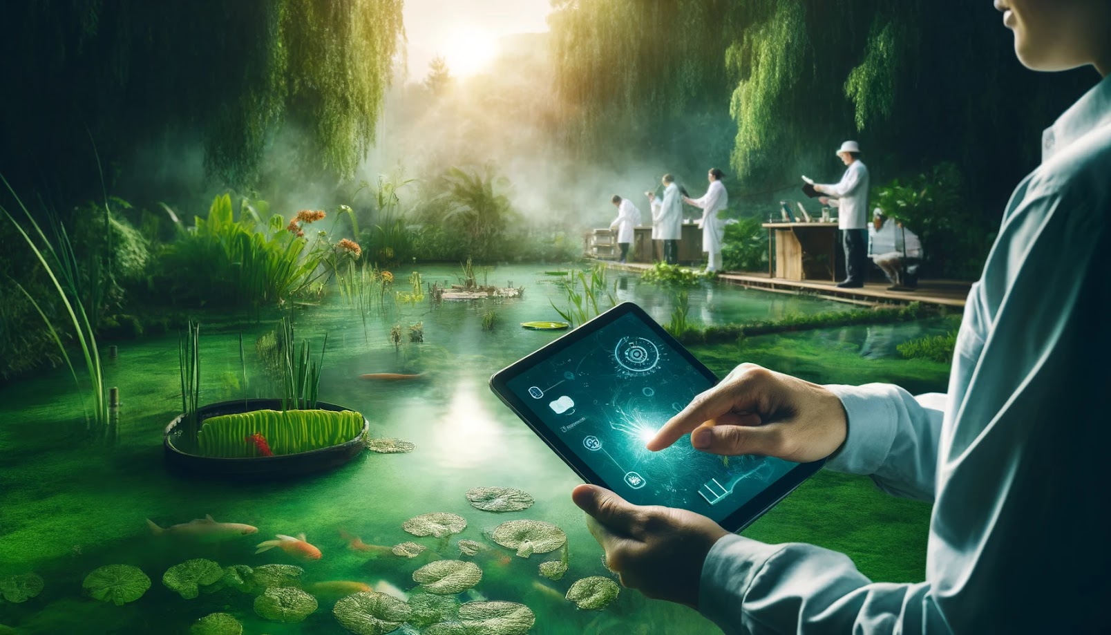 Asking AI the best way to manage algae in a pond